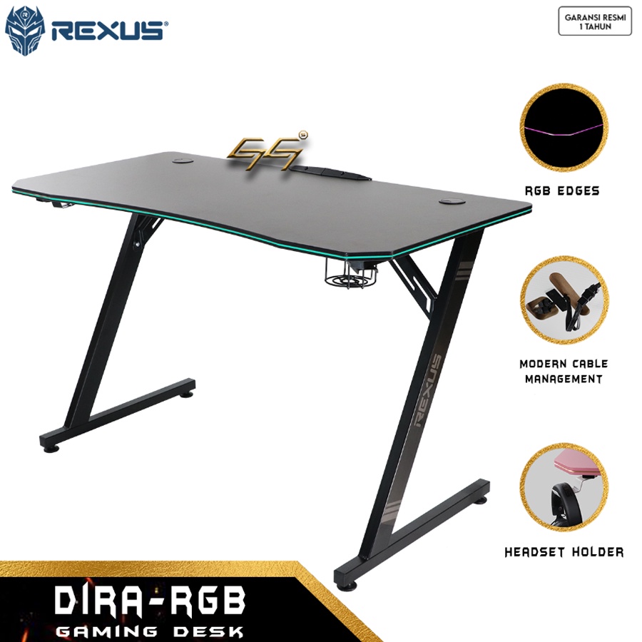 Jual Gaming Desk Rexus DIRA RGB Meja Gaming RGB | Shopee Indonesia