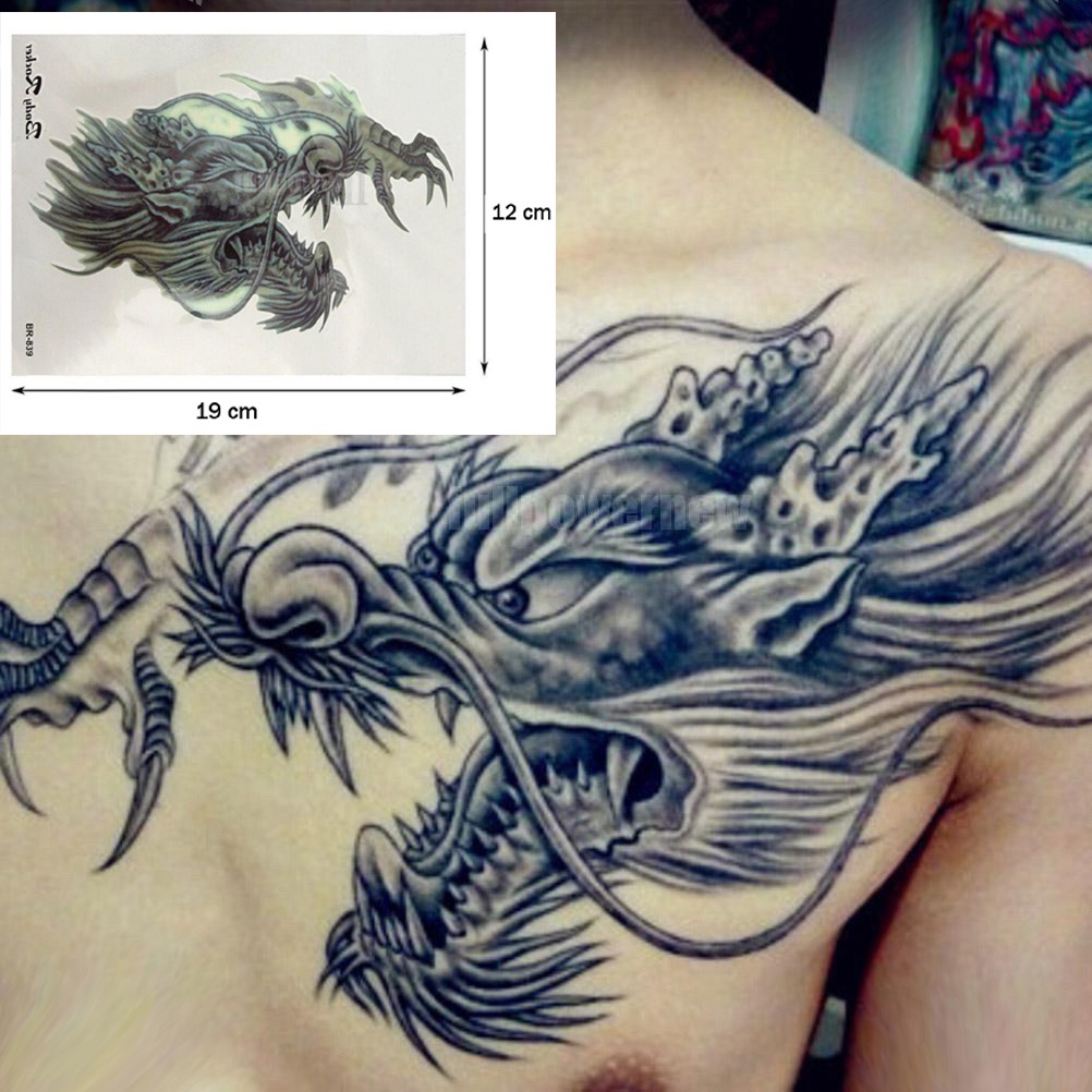 Jual Tattoo Kepala Naga Sticker Tato Naga Tato Temporer | Shopee Indonesia