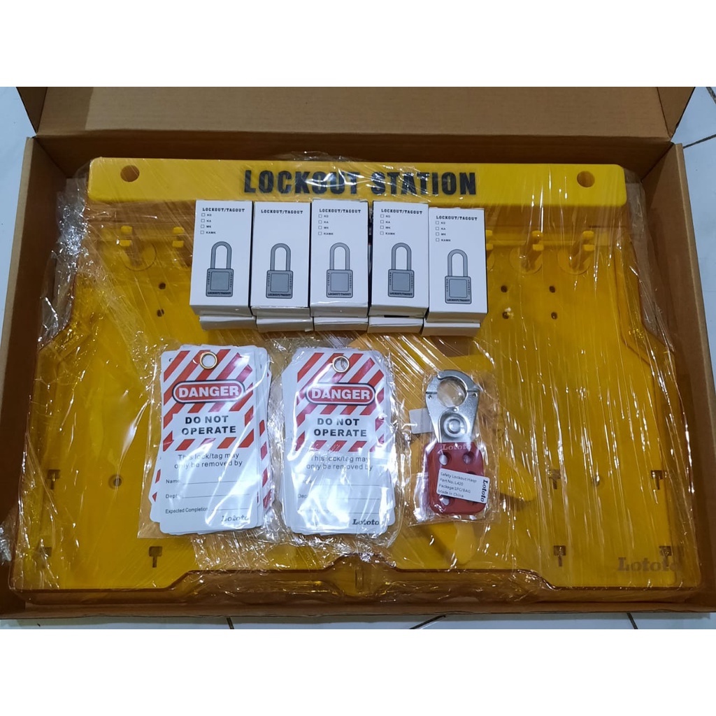 Jual LOTOTO L1483BPL410 Lockout Station Set, 10-lock padlock | Shopee ...