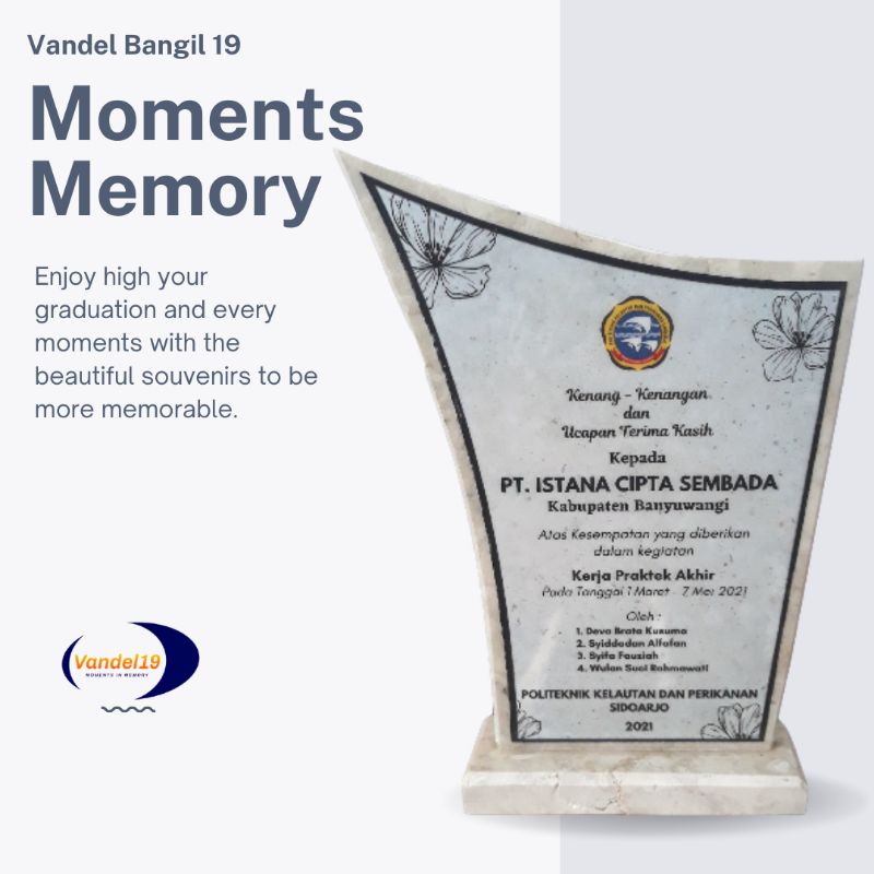 Jual Vandel Plakat Marmer Cinderamata Souvenir Marmer KKN PKL PPL ...