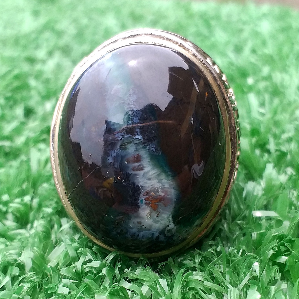 Jual Batu Gambar Akik Garut Edong Hitam Motif Kenditnya Sosok Pocong ...