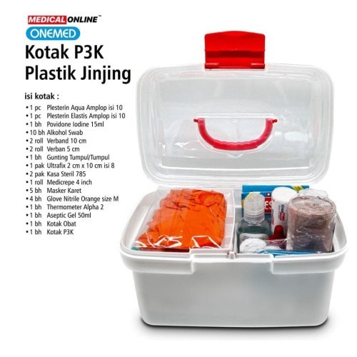 Jual KOTAK P3K JINJING KOTAK OBAT ONEMED / FIRST AID KIT ONEMED ISI 16 ...