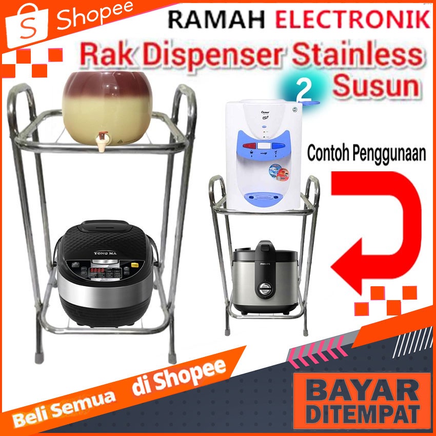 Jual Rak Dispenser 2 Susun Serbaguna Rak Barang Stainles Stainless ...