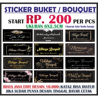 Jual STIKER BUKET. STIKER BOUQUET. STIKER BUNGA.STIKER HAMPERS.logo ...