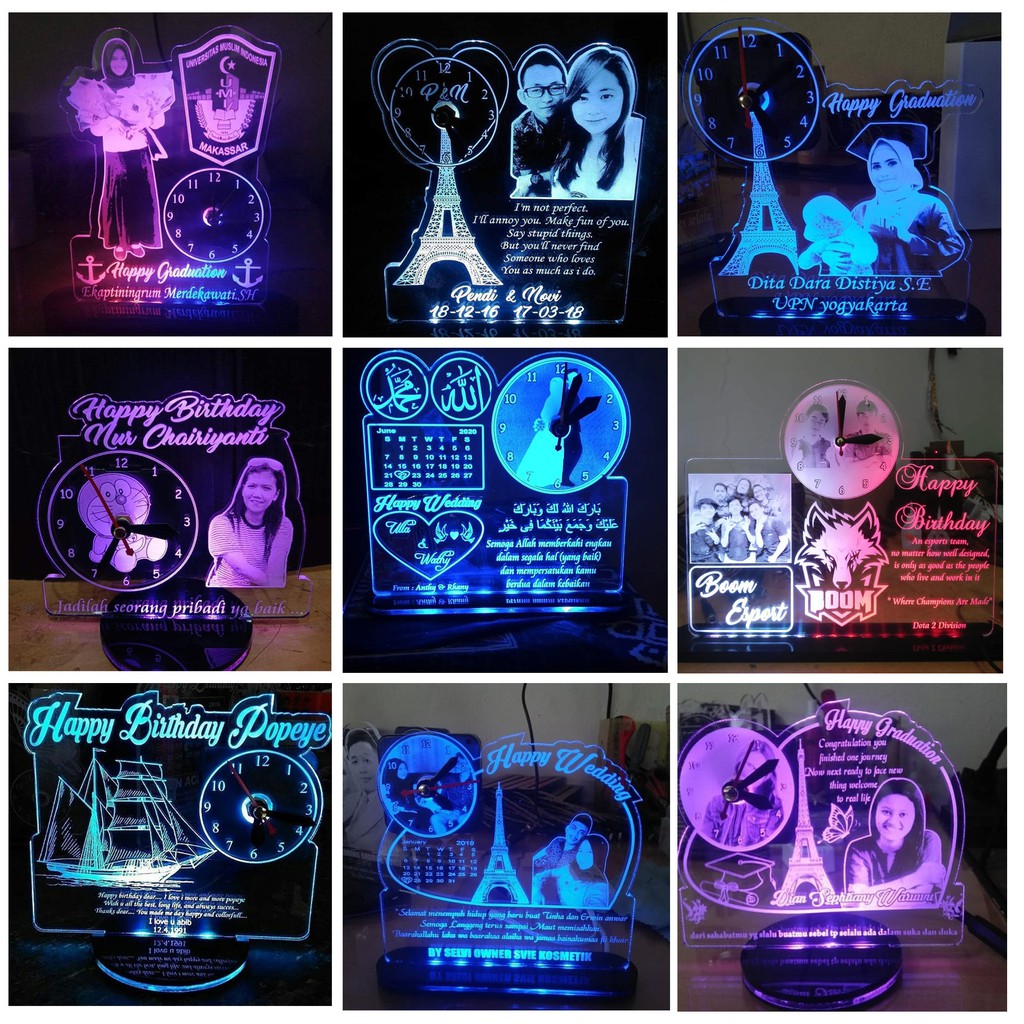 Jual Lampu Hias Akrilik Led Transparan Indonesia|Shopee Indonesia