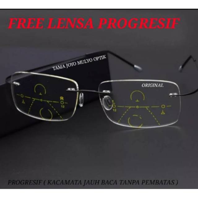 Jual Kacamata baca progresif Original plus jauh baca Indonesia|Shopee ...