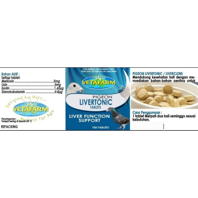 Jual Liverclens Vetafarm/isi 5 tablet Livertonic | Shopee Indonesia