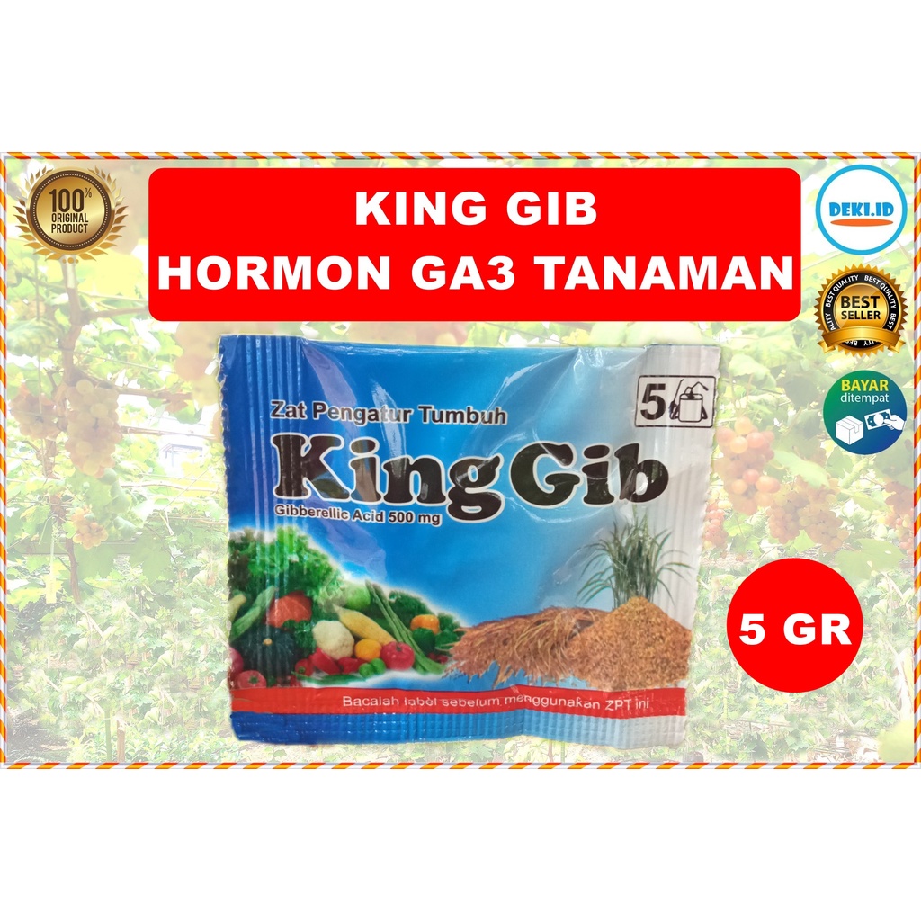 Jual GA3 King Gib Sachet Hormon Giberelin Acid Asam Giberelat Kinggib Tablet ZPT Zat Pengatur ...