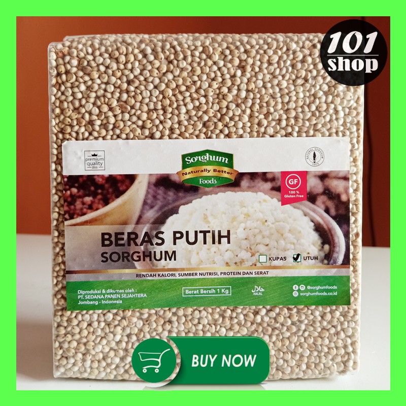 Jual Beras Merah Putih Sorghum Kupas Utuh Natural Glutten Free Rendah ...