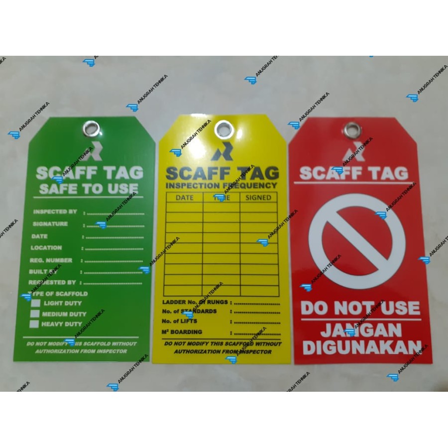 Jual Scaffolding Tag Custom - Hijau - Kuning | Shopee Indonesia