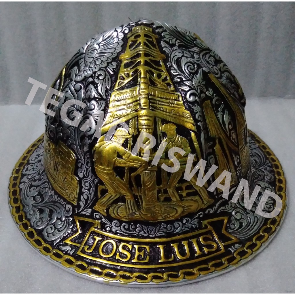 Jual Helm Ukir Aluminium Kombinasi Kuning | Shopee Indonesia