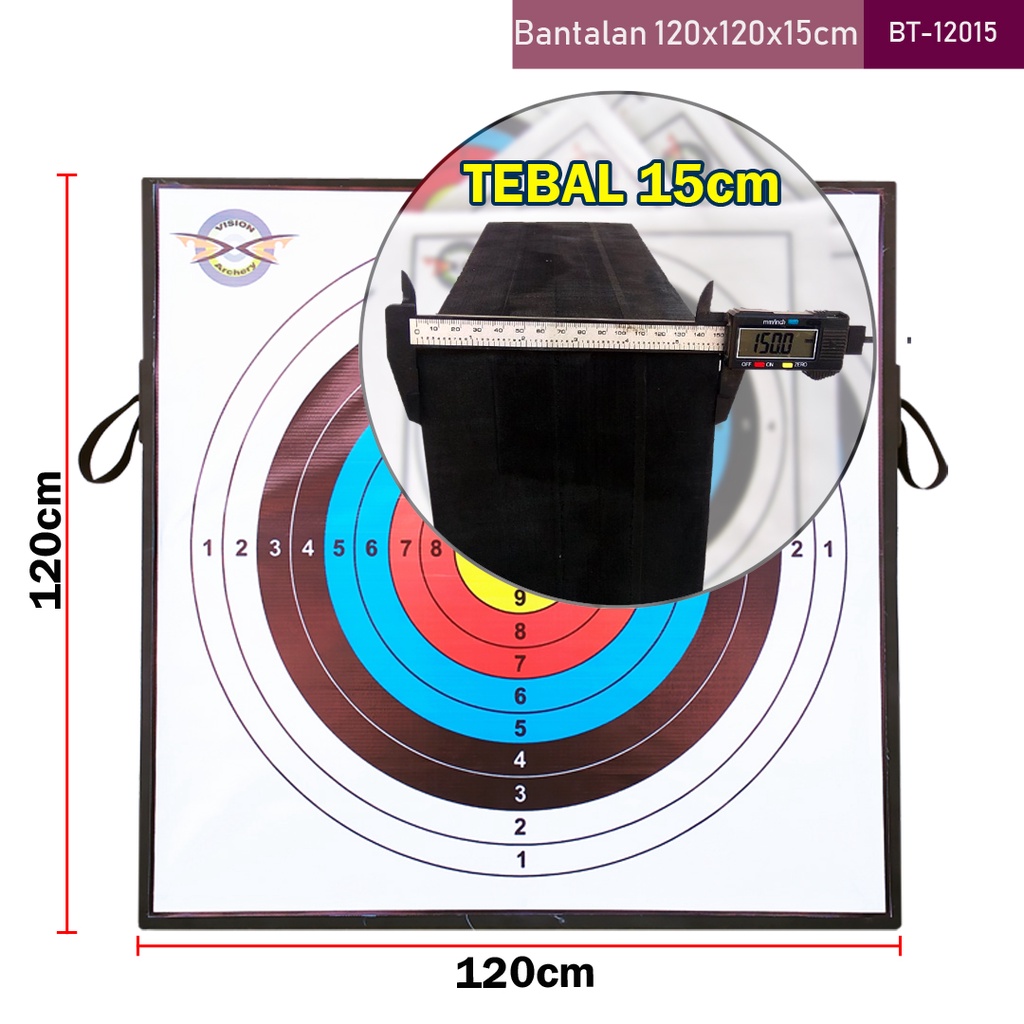 Jual Bantalan Face Target 120x120x15cm | Papan Target Sasaran Panah ...