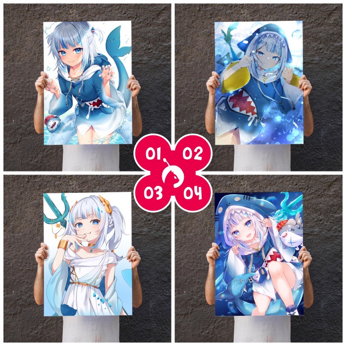 Jual Poster Gawr Gura | Shopee Indonesia