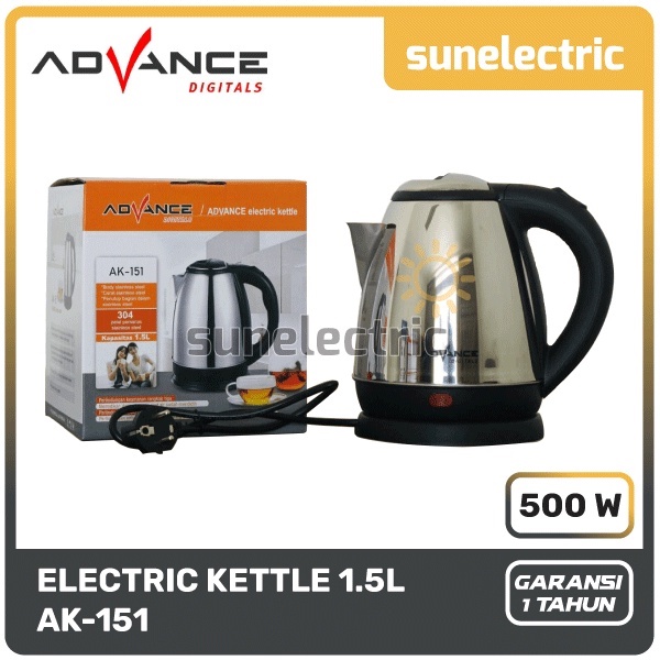 Jual Advance AK-151 Electric Kettle Kapasitas 1.5 Liter / Teko Pemanas ...