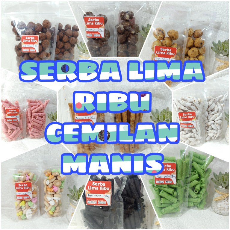 Jual Serba Lima Ribu Cemilan Manis | Snack Kiloan | Jajanan | Cemilan ...