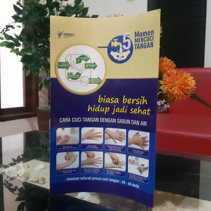 Jual Stiker 5 Momen Cuci Tangan dan Cara Cuci Tangan versi Nakes ...