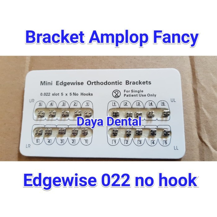Jual Dental Bracket Fancy Amplop Biru Orthodontics Mini Edgewise No ...