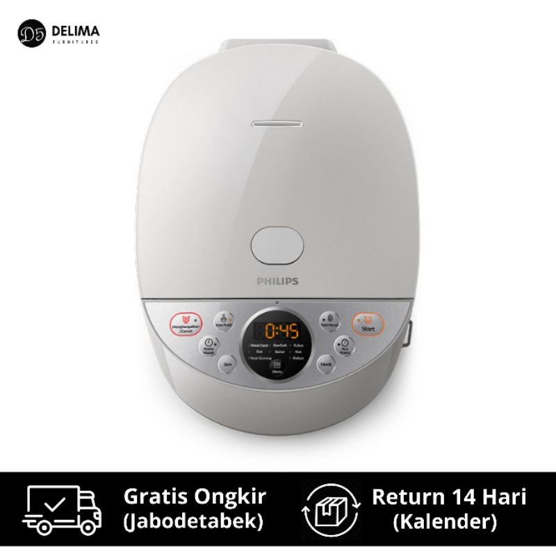 Jual Digital Rice Cooker 1 8 L Philips Hd4515 30 Metalic Grey