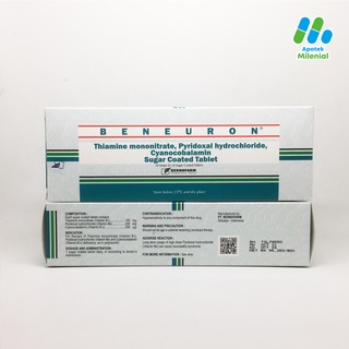 Jual BENEURON VITAMIN B1, B6, B12 HARGA PERBOX ISI 100 TABLET Indonesia ...