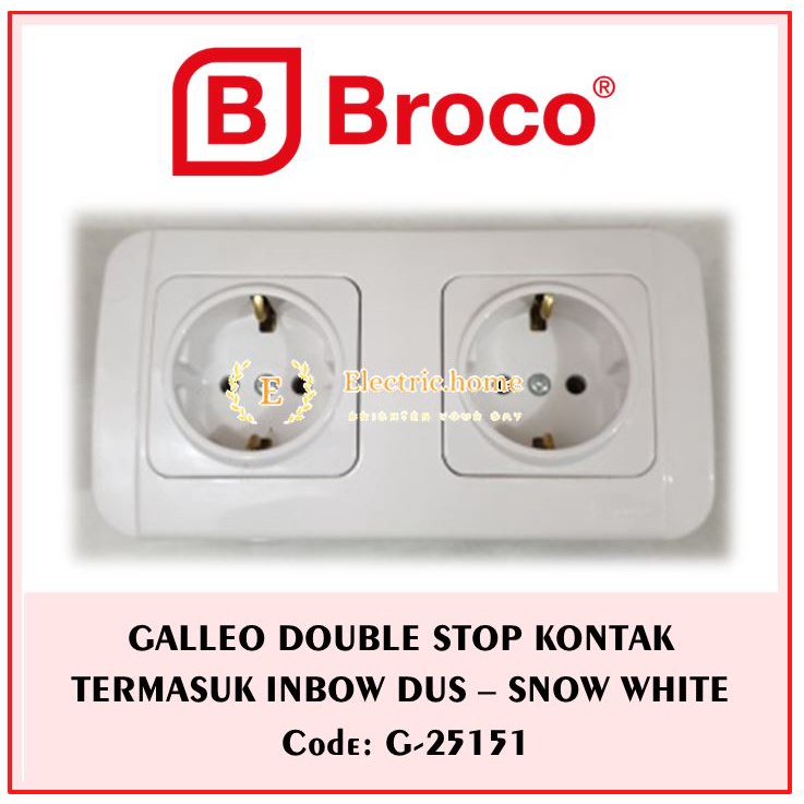 Jual Broco Galleo Double Stop Kontak Non CP (Child Protection) G25151 ...