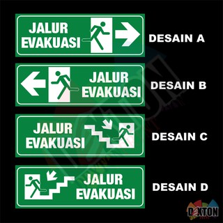 Jual Stiker Sticker Jalur Evakuasi naik turun Tangga kiri kanan Safety Indonesia|Shopee Indonesia