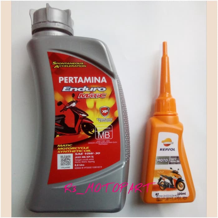 Jual Enduro Matic 10W30 800ml + Oli Gearbox/Gardan Repsol 120ml Honda ...