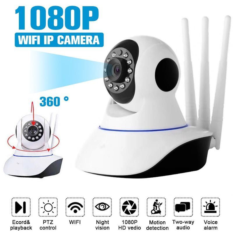 Jual CCTV Camera 3 Antena V380 IP Camera 1080p HD | Shopee Indonesia