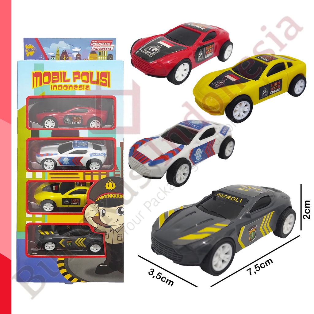 Jual mainan mobil polisi indonesia pullback | Shopee Indonesia