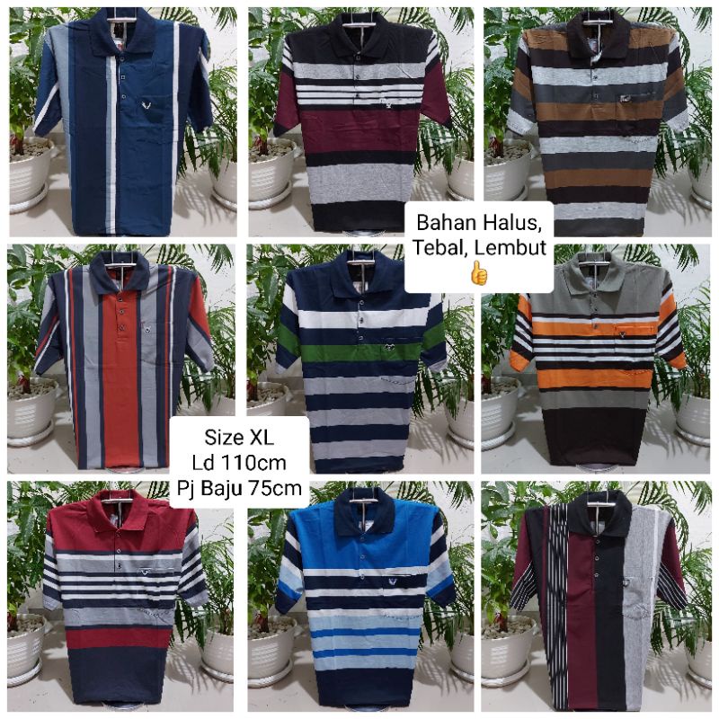 Jual Kaos kerah garis XL / kaos kerah motif / kaos kerah salur / kaos ... Jual Kaos kerah garis XL / kaos kerah motif / kaos kerah salur / kaos ...