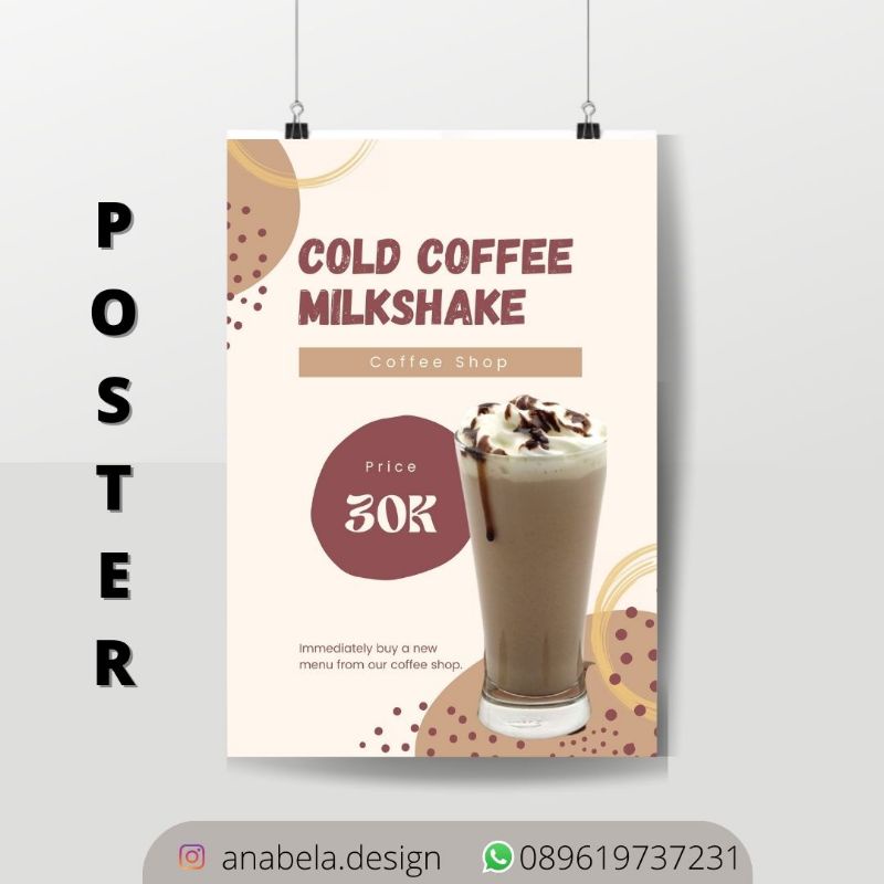 Jual Desain poster coffe milkshake | Shopee Indonesia
