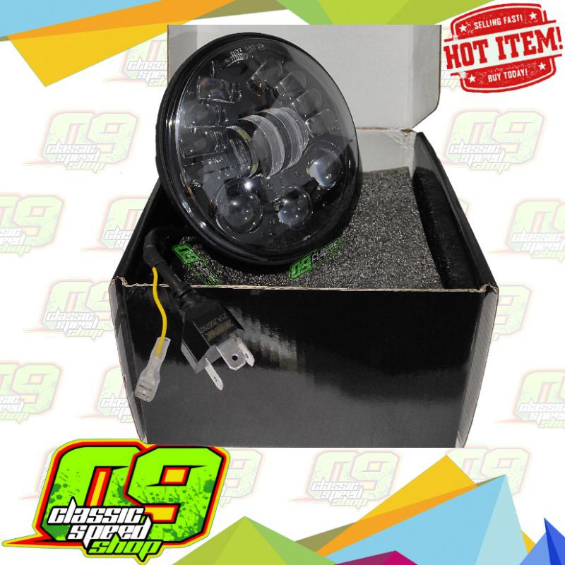 Jual Lampu Led Daymaker 16 LED 5,75 inchi Import 75 watt Senja Putih ...