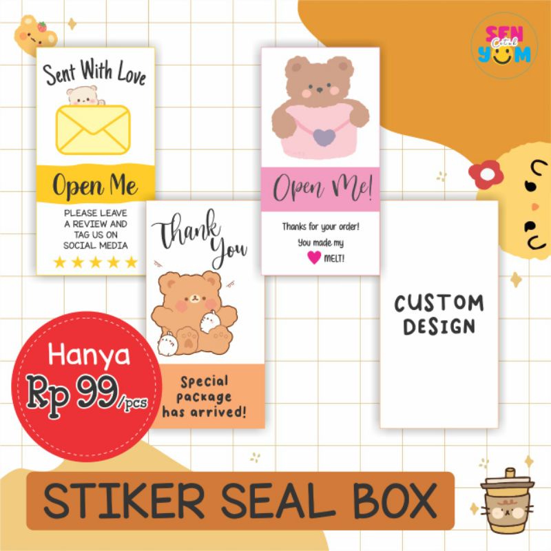 Jual Stiker Box Seal untuk Olshop | packaging label | stiker custom ...