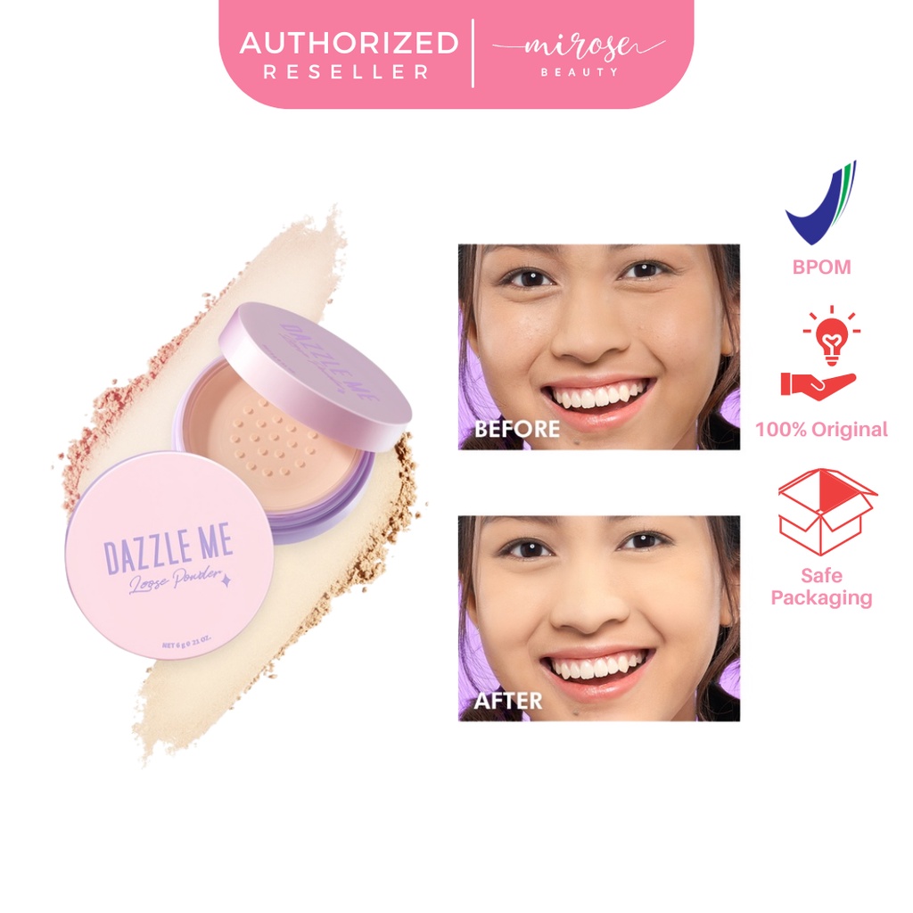Jual DAZZLE ME Always Setting Loose Powder | Soft Smooth Long Lasting ...