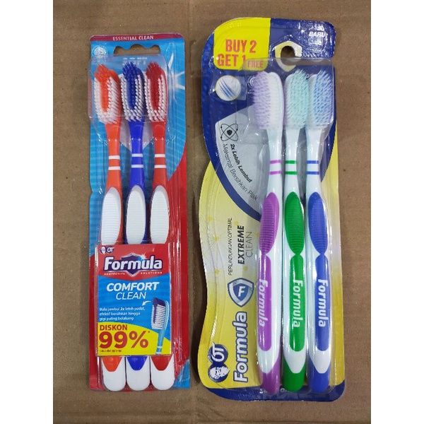 Jual Formula Sikat Gigi Comfort Clean/Extreme Clean Isi 3 | Shopee ...