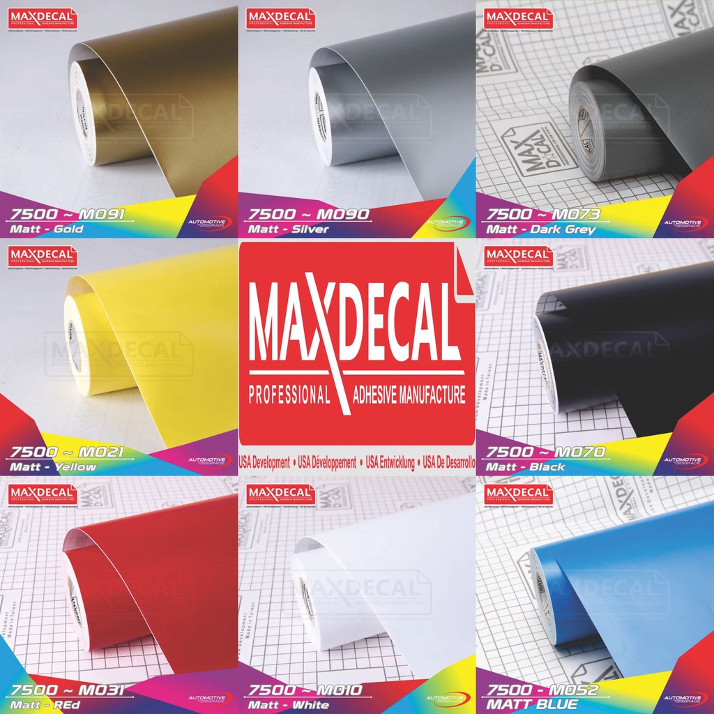 Jual Stiker Max decal Doff - Sticker Max Decal Matt - 1 roll | Shopee ...