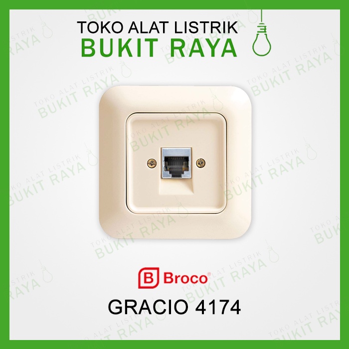 Jual 4174 Broco Gracio Stop Kontak Data Single Network Socket Outlet ...