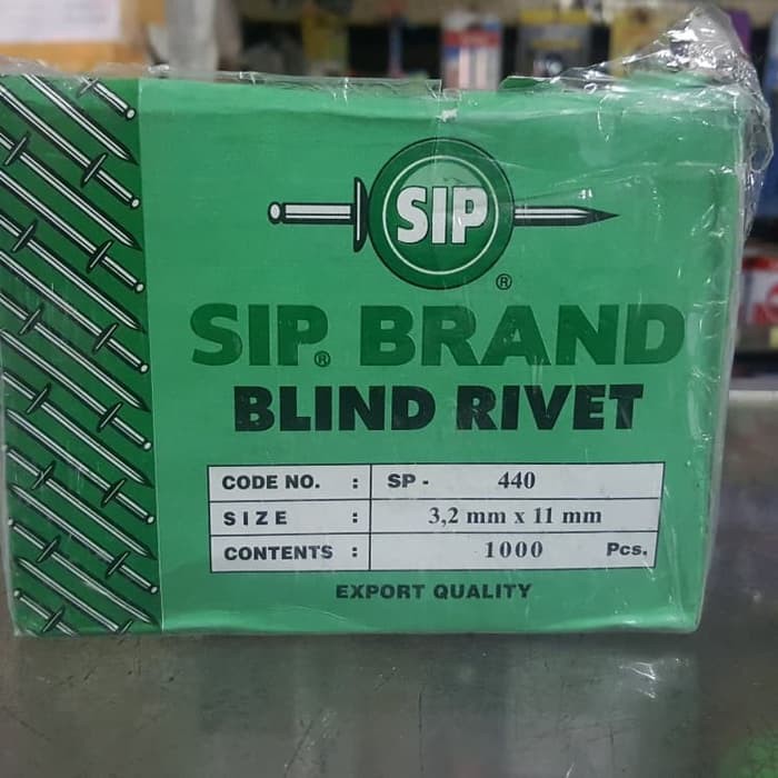 Jual PAKU RIVET SP 440 MEREK SIP ISI 1000PC PALU LIPET TEMBAK | Shopee ...