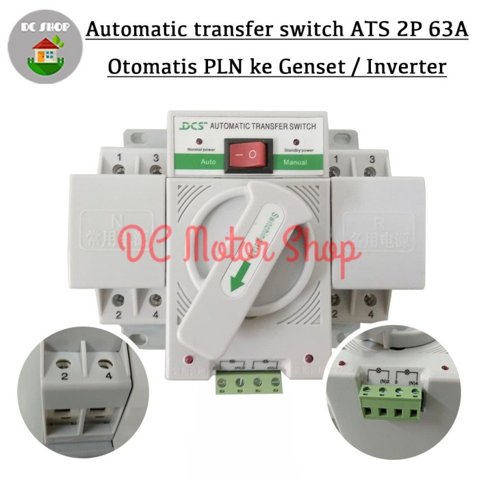 Jual Automatic transfer switch ATS 2P 63A Otomatis PLN ke Genset / Inverter | Shopee Indonesia
