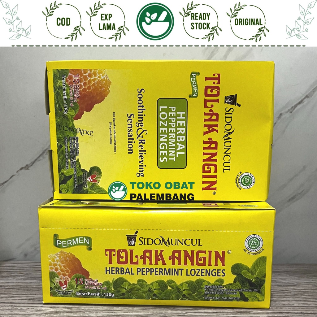Jual 1BOX TOLAK ANGIN PERMEN 15 BUNGKUS HERBAL PEPPERMINT LOZENGES SIDO ...