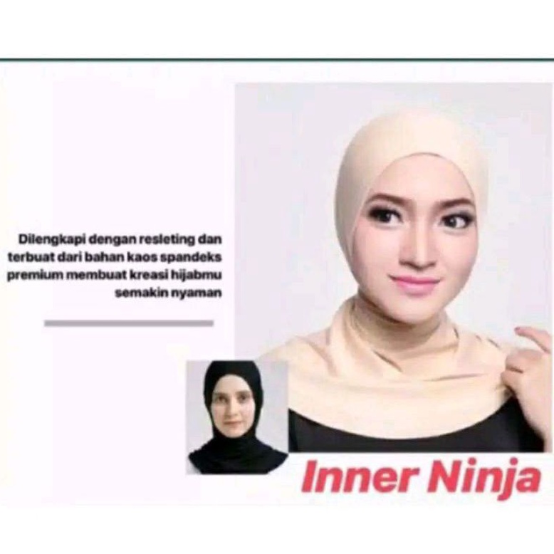 Jual Ciput Ninja Resleting Antem \\ Inner Ninja Zipper \\ Dalaman ...