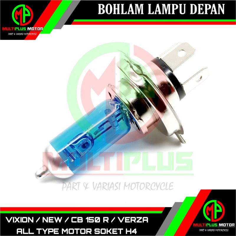 Jual Bohlam Bolam lampu depan helogen halogen HID blue biru RTHC,H4,VIXION,VIXION NEW,VERZA,CB ...