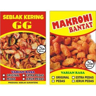 Jual Stiker Label Seblak Bisa Custom Desain Indonesia|Shopee Indonesia