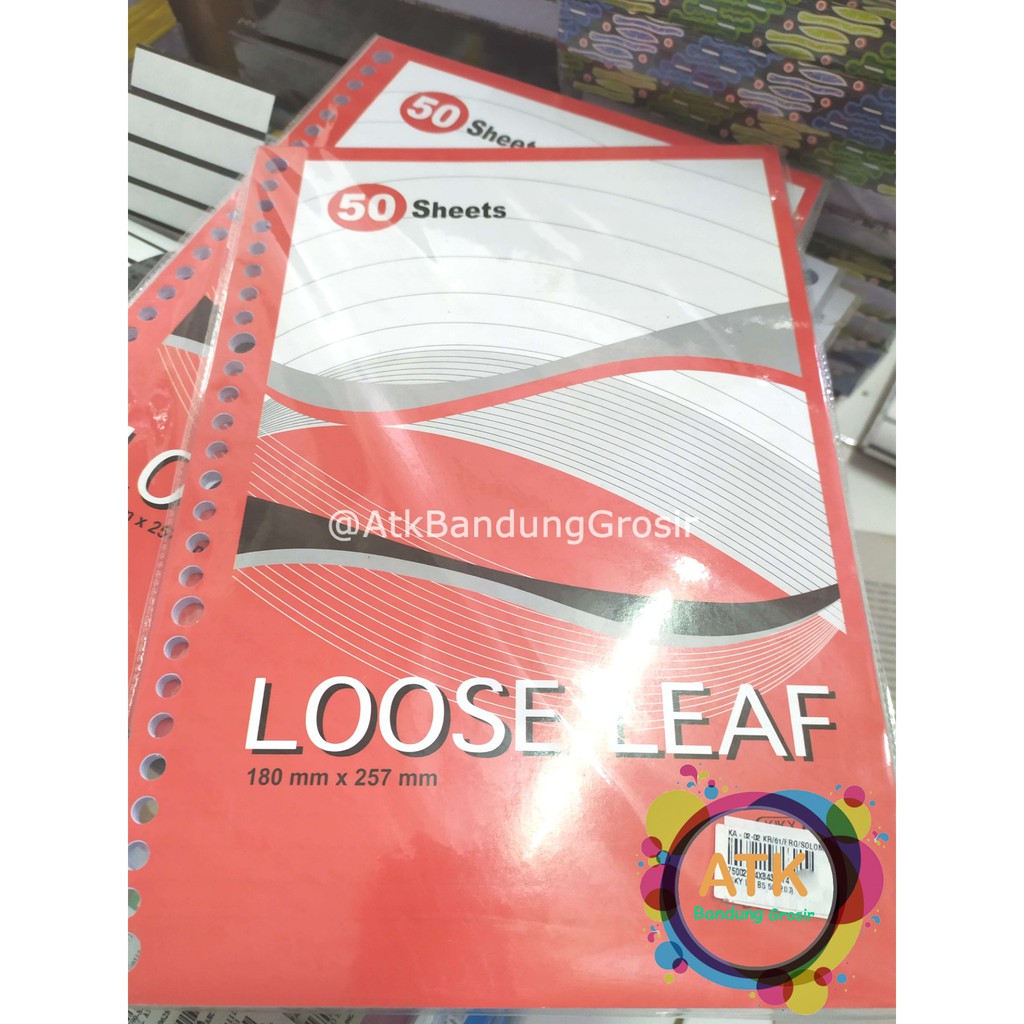 Jual Loose Leaf Bergaris Kiky B5 50 lembar Refill kertas Binder Garis | Shopee Indonesia
