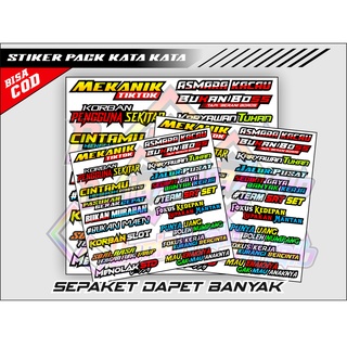 Jual Stiker Pack Kata Kata Racing / Stiker Motor / Stiker Terbaru ...