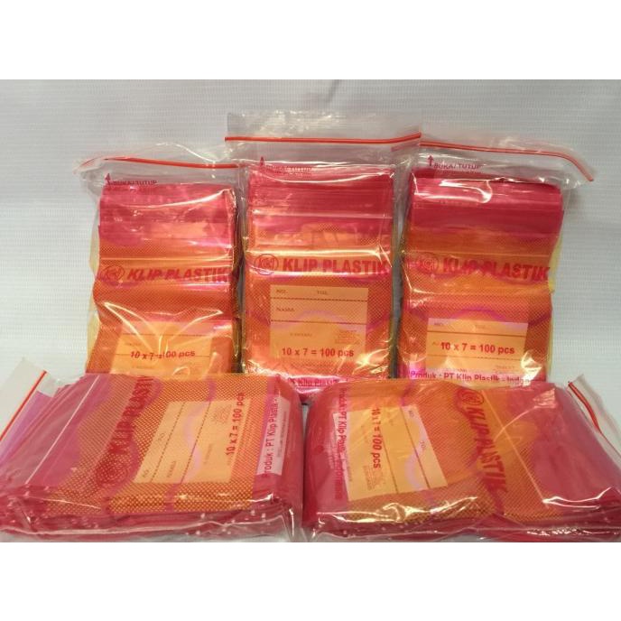Jual KLIP PLASTIK PINK UKURAN 8CMX5CM ISI 100 PCS | Shopee Indonesia
