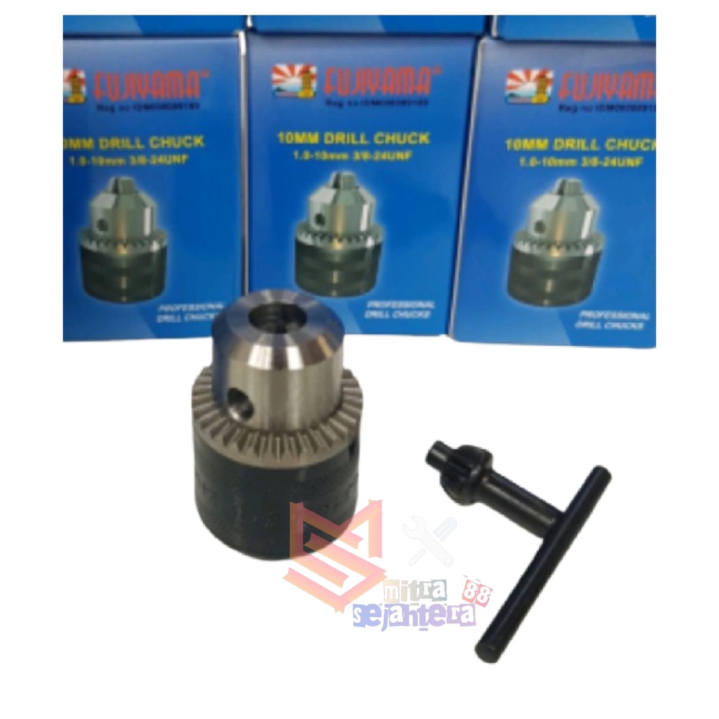 Jual Kepala Bor 10mm Kepala Bor Drat Chuck Drill 10mm 3/8 - 24 UNF ...
