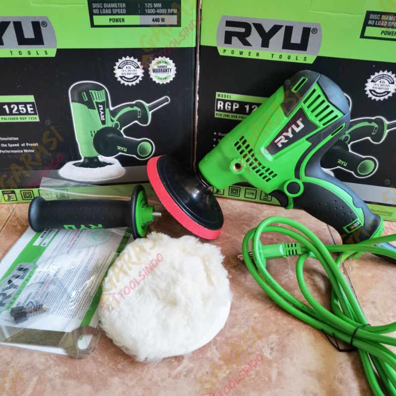 Jual mesin poles mobil RYU RGP 125E mesin poles 5 inch mesin polisher poles amplas bodi mobil ...