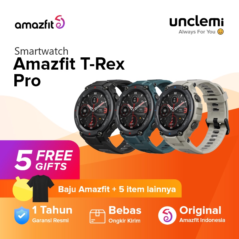 Jual Amazfit T-REX PRO Explore Your Instinct Military Grade Garansi Resmi | Shopee Indonesia