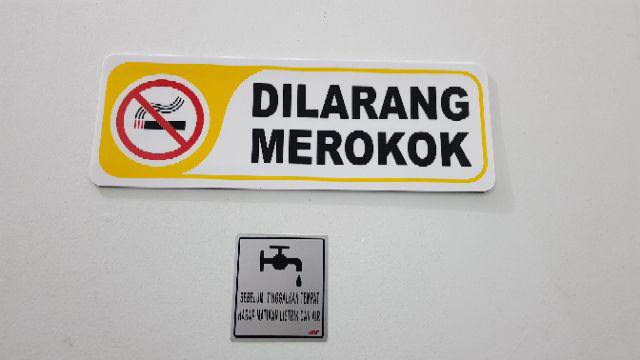 sticker "MATIKAN AIR KRAN" gambar tempel sign label keran di kamar ...