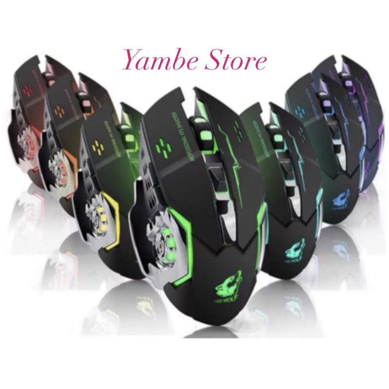 Jual Mouse Gaming Silent LED 7 Warna USB Wireless | Shopee Indonesia